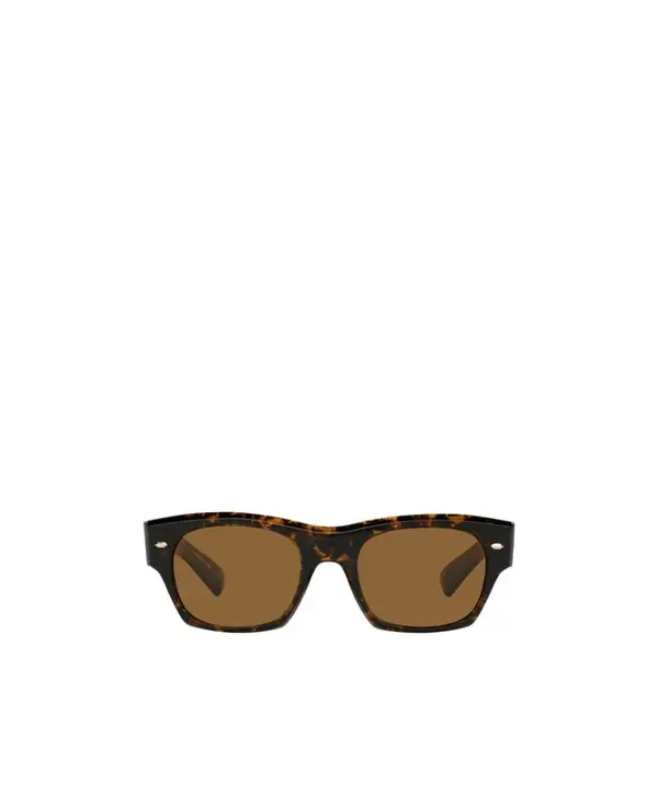 Oliver Spencer Kasdan Square Frame Sunglasses - Brown