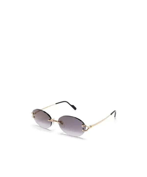 Cartier Oval-frame Sunglasses - Gold