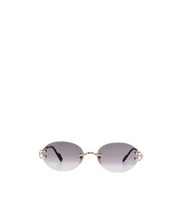 Cartier Oval Rimless Sunglasses - Golden