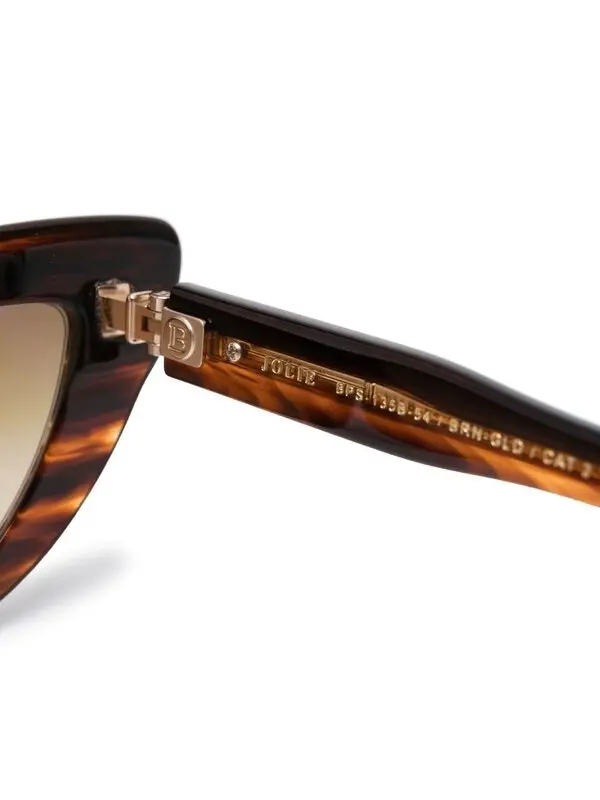 Balmain Cat Eye Sunglasses With Logo Detail - Black