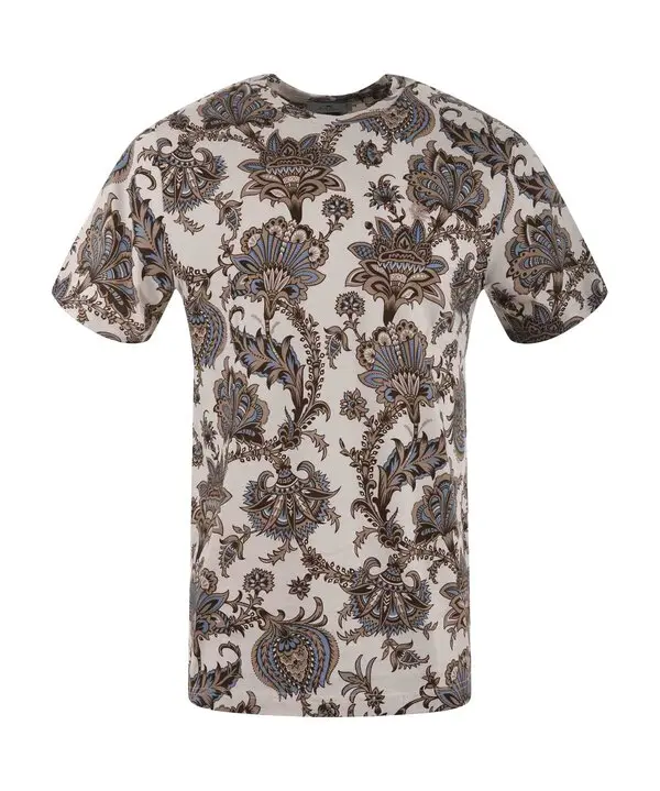 Etro Floral Printed Crewneck T-shirt
