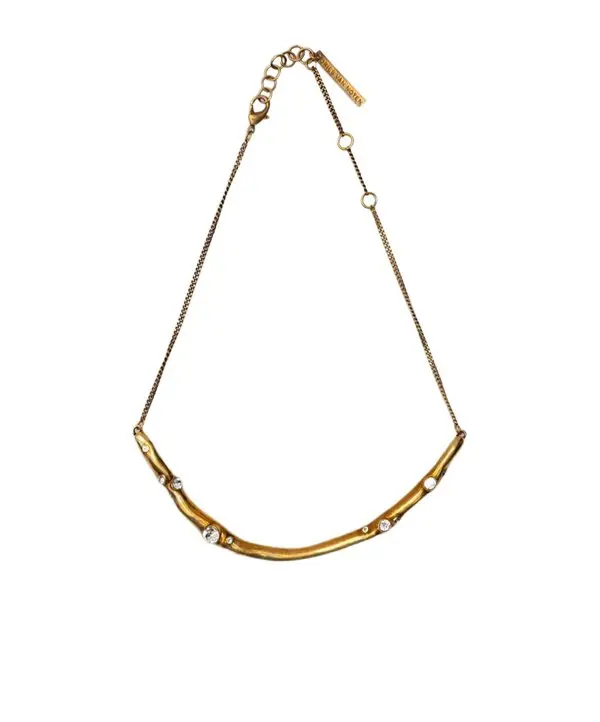 Dries Van Noten Spliced Logo Chain Necklace - Yellow