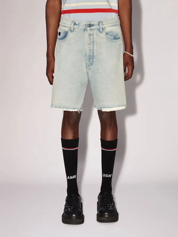 AMBUSH Raw-edge Denim Shorts