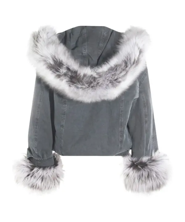 Blumarine Hooded Zip-up Bomber Jacket