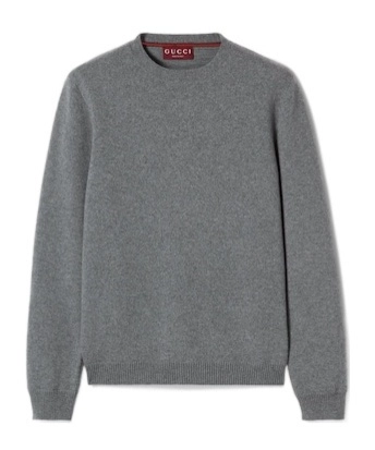 Gucci Wool Cashmere Crewneck Sweater With Web Detail