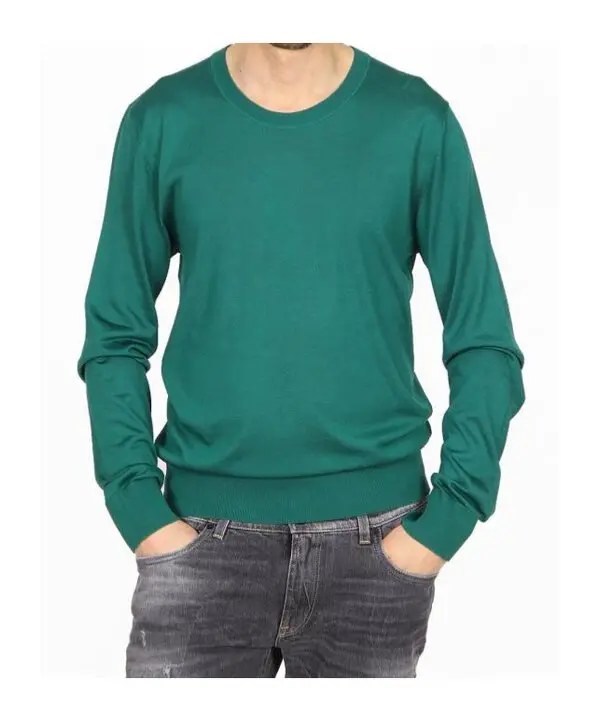 Dolce & Gabbana Round Neck Long Sleeve Pullover - Green