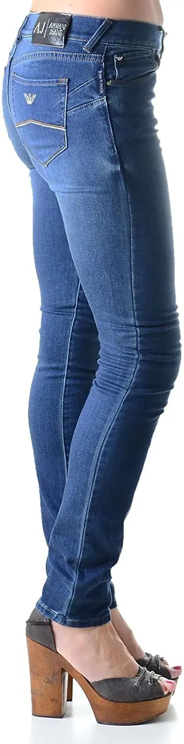 Emporio Armani Slim Fit Logo Jeans - Blue