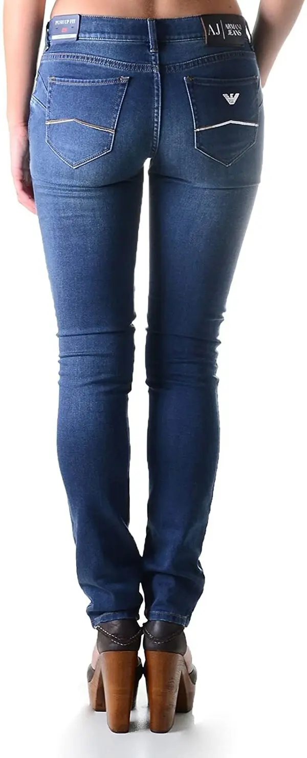 Emporio Armani Slim Fit Logo Jeans - Blue