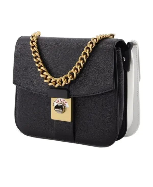 MAISON MARGIELA Two-tone Chain-link Shoulder Bag - Black
