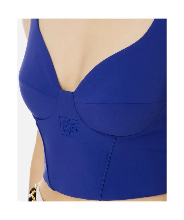 Elisabetta Franchi Crepe Corset Vest