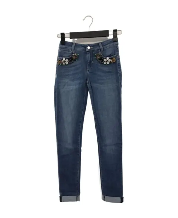 Sportmax Embellished Logo Detail Jeans