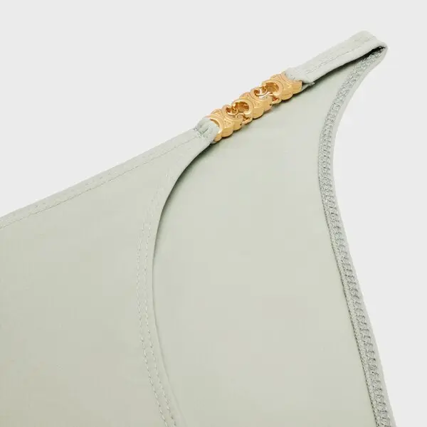 Celine Triomphe Bikini Bottom In Matte Jersey - White