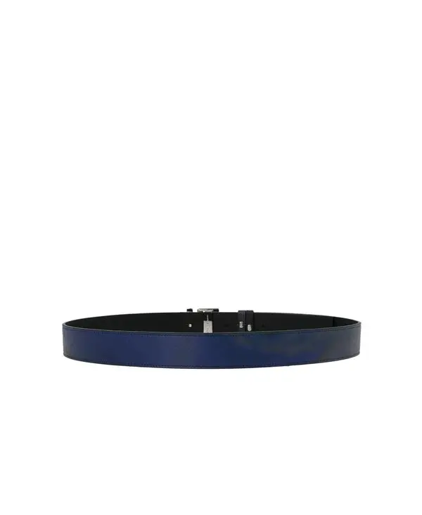 Fendi Abstract Print Leather Belt - Black