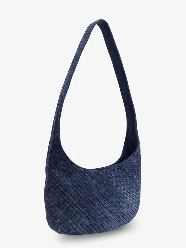 Bottega Veneta Woven Leather Shoulder Bag - Blue