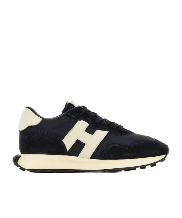 Hogan H601 Sneakers With Suede H Logo - Black