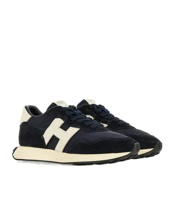 Hogan H601 Sneakers With Suede H Logo - Black