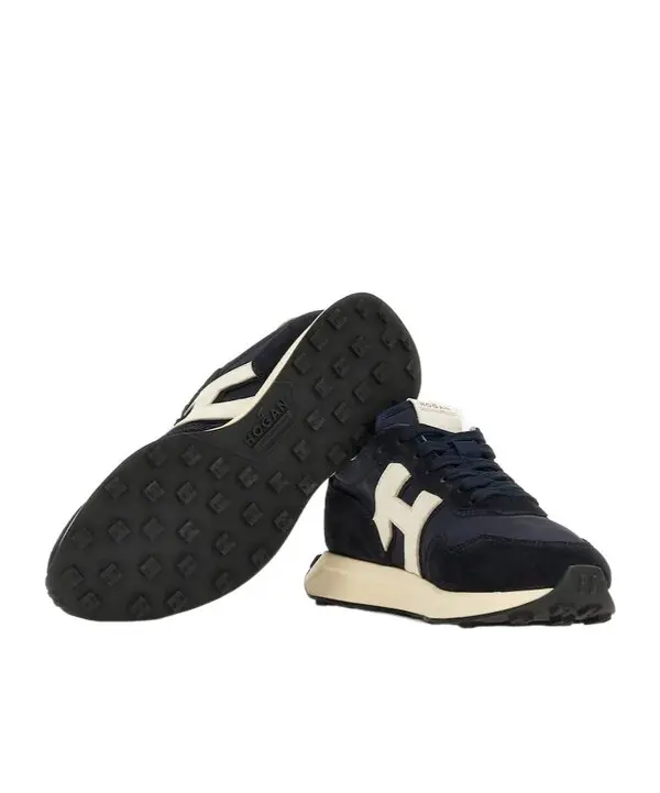 Hogan H601 Sneakers With Suede H Logo - Black