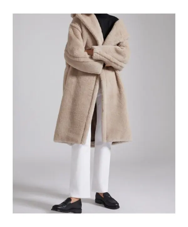 Max Mara Tedgirl Buttoned Long Coat - Sand-colored