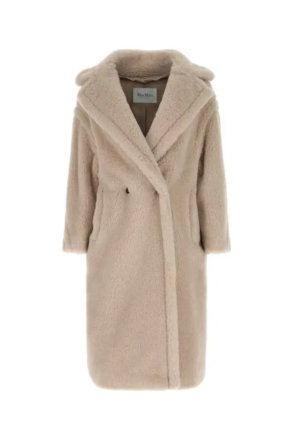 Max Mara Long Button-up Overcoat - Sand-colored