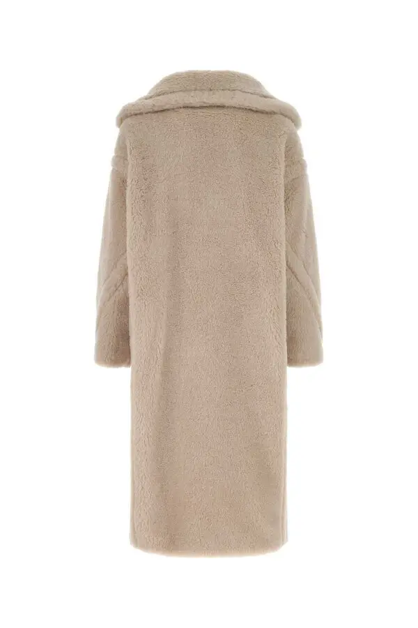 Max Mara Long Button-up Overcoat - Sand
