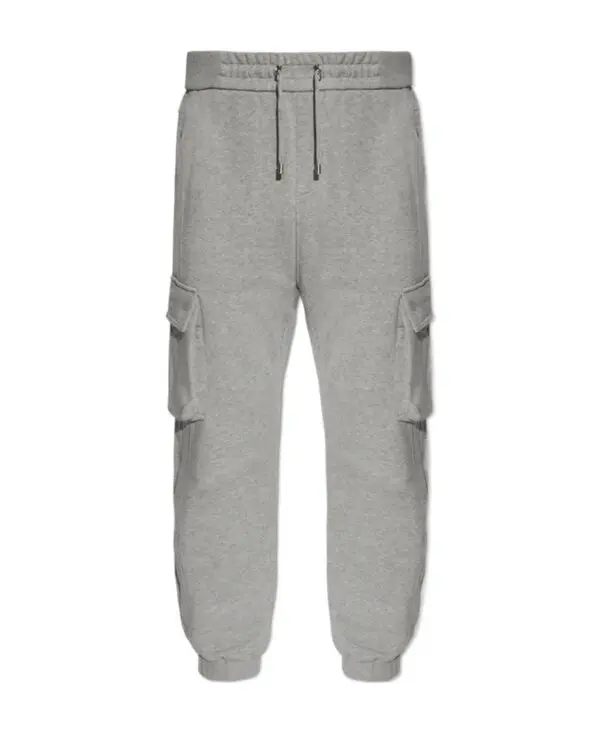 Balmain Drawstring Cargo Trousers - Gray