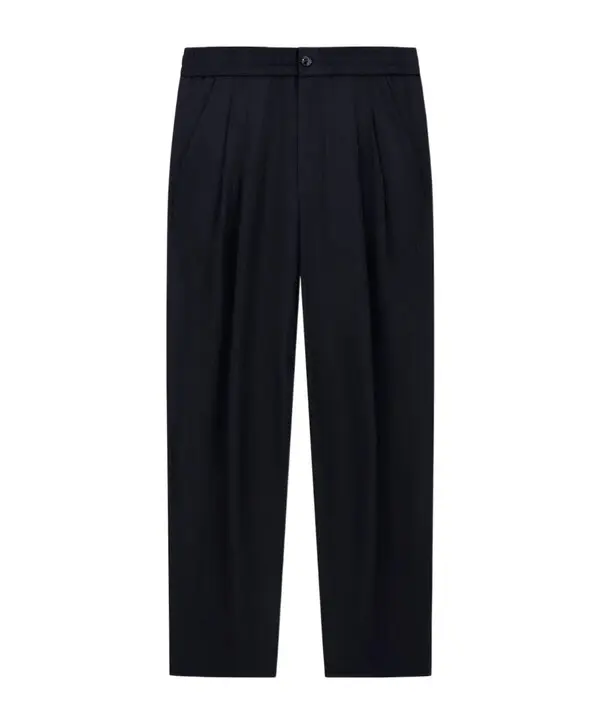 Giorgio Armani Pinstriped Wide-leg Trousers - Black