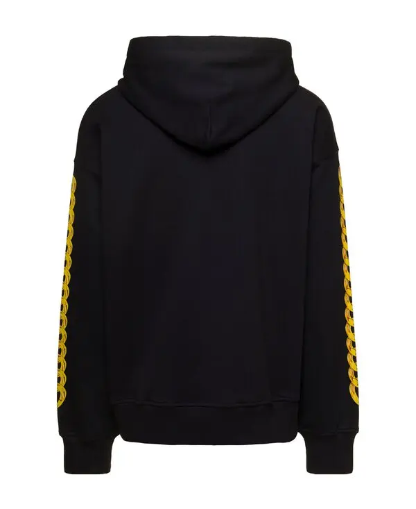 Versace Logo Printed Drawstring Hoodie