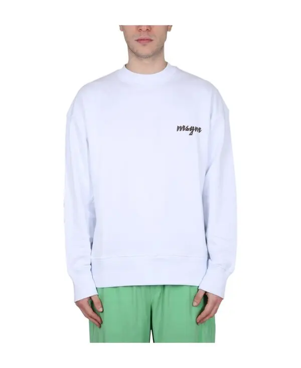 MSGM Printed Crewneck Sweatshirt