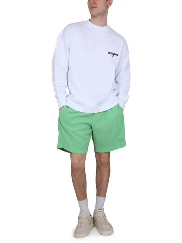 MSGM Printed Crewneck Sweatshirt
