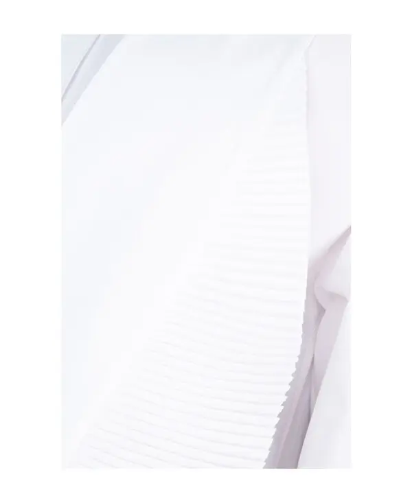 Givenchy Pleated Scarf Neck Poplin Blouse