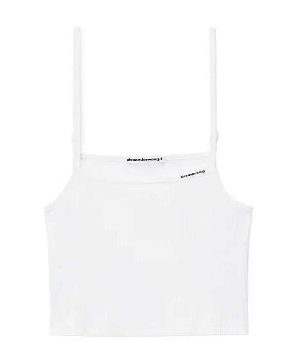 Alexander Wang Ribbed-knit Spaghetti Strap Top - White