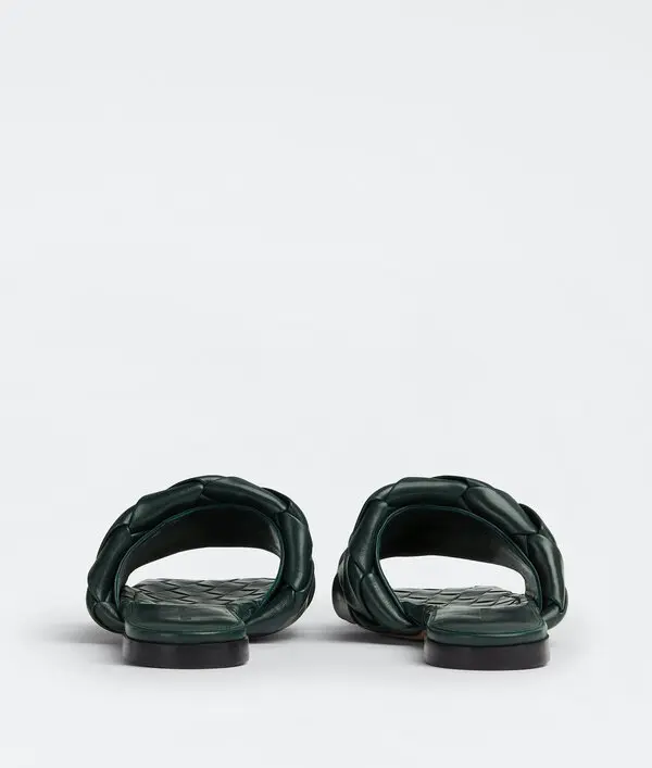 Bottega Veneta Lido Braided Leather Flat Sandals - Black