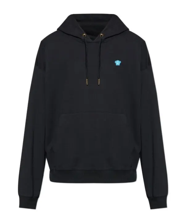 Versace Medusa Patch Drawstring Hoodie