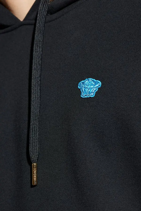 Versace Medusa Patch Drawstring Hoodie
