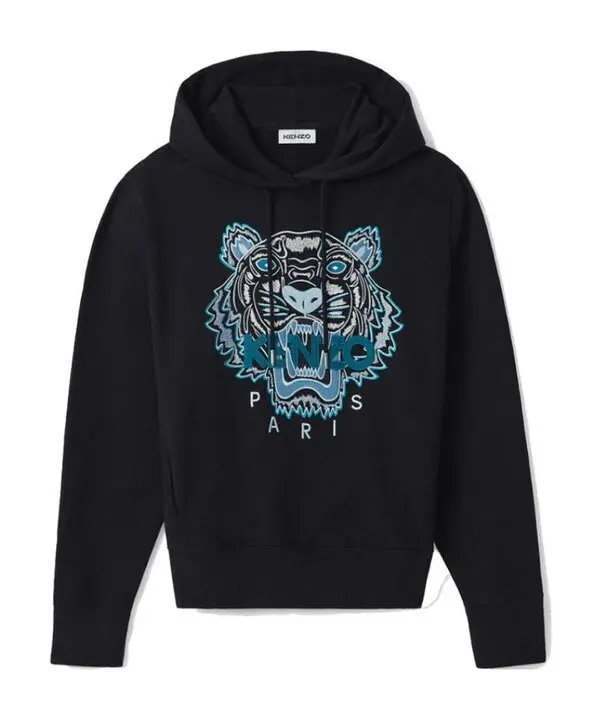 Kenzo Tiger Logo Embroidered Hoodie