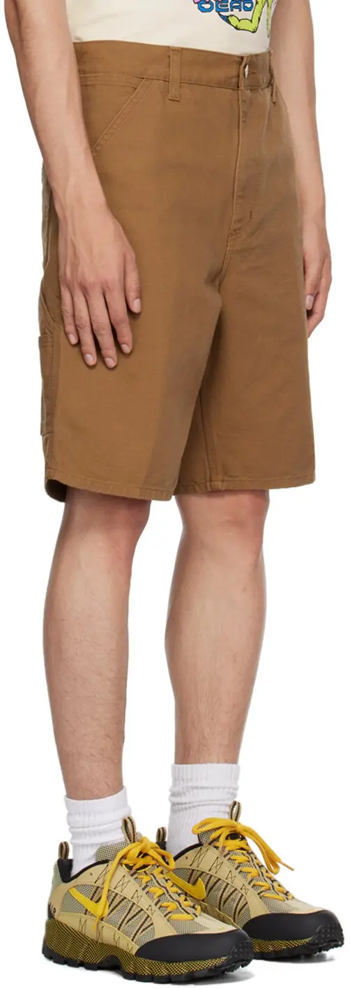 Carhartt Work In Progress Logo Patch Chino Shorts - Brown