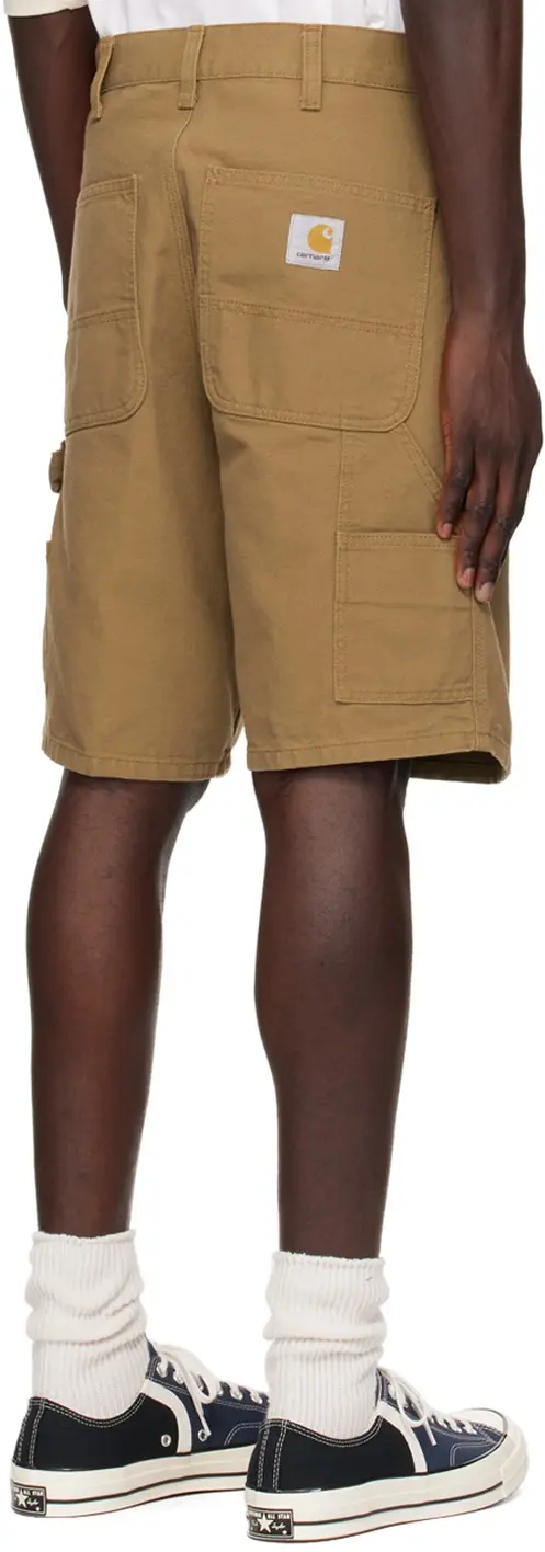 Carhartt Work In Progress Logo Patch Chino Shorts - Brown