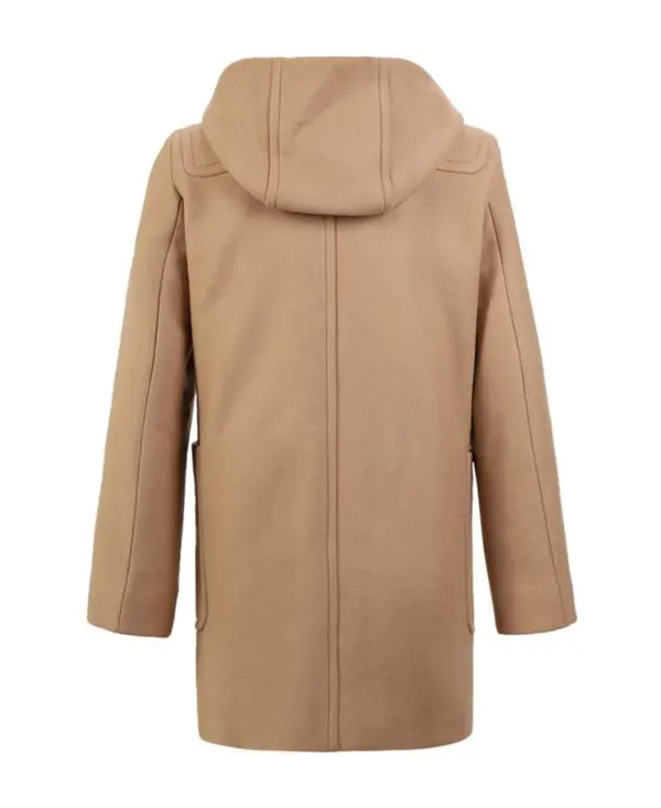 Max Mara Long-sleeved Hooded Coat With Horn Buckle Closure - Brown