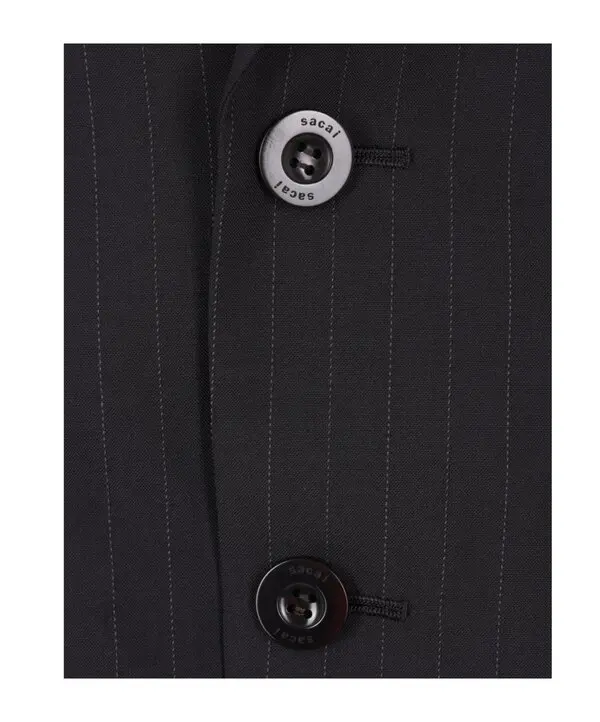 Sacai Chalk Stripe Vest - Black