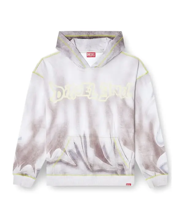 DIESEL® S-boxt-hood-show Long-sleeved Hoodie - Light Grey
