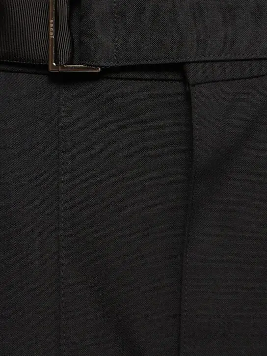 Sacai Pleated Skirt With Slit