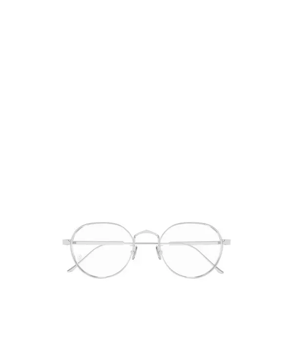 Cartier Oval Frame Glasses - Silver