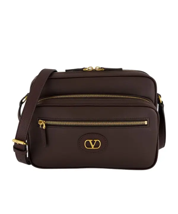 Valentino Garavani Antibes Logo Messenger Bag - Oak Brown