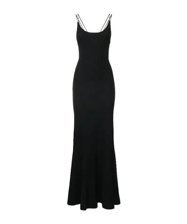 Gabriela Hearst Slip Dress With Back Ties - Black