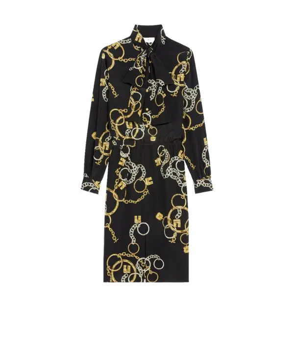 Celine Crepe De Chine Lavallière Dress