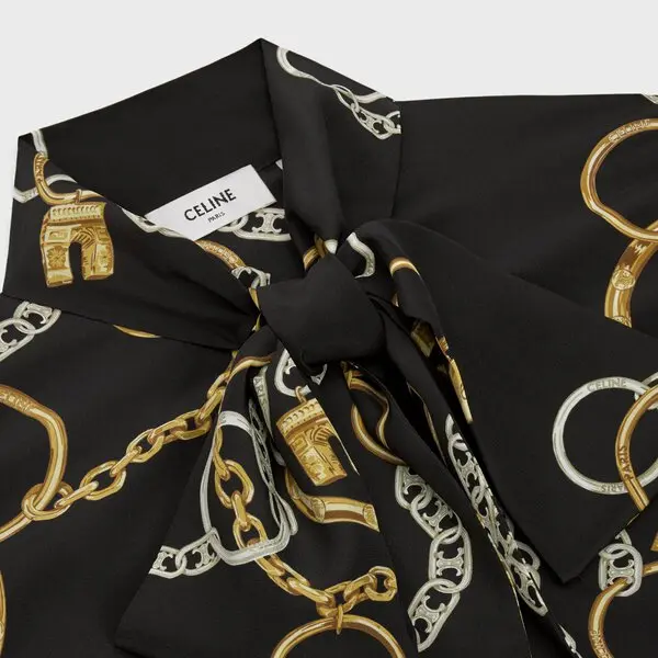 Celine Crepe De Chine Lavallière Dress