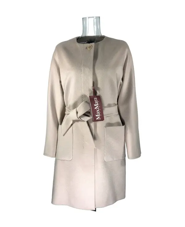 Max Mara Logo Round-neck Coat