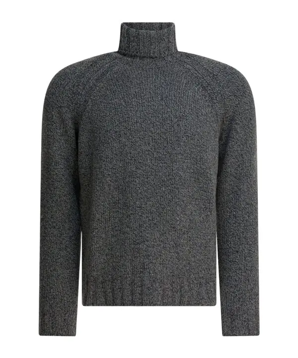 Zegna Knitted Turtleneck Jumper - Grey