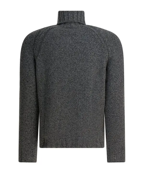 Zegna Knitted Turtleneck Jumper - Grey
