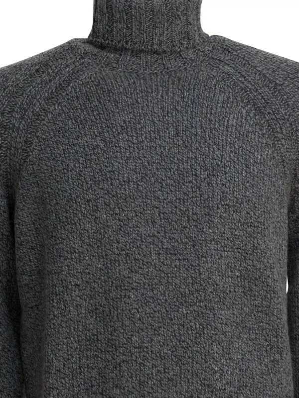 Zegna Knitted Turtleneck Jumper - Grey